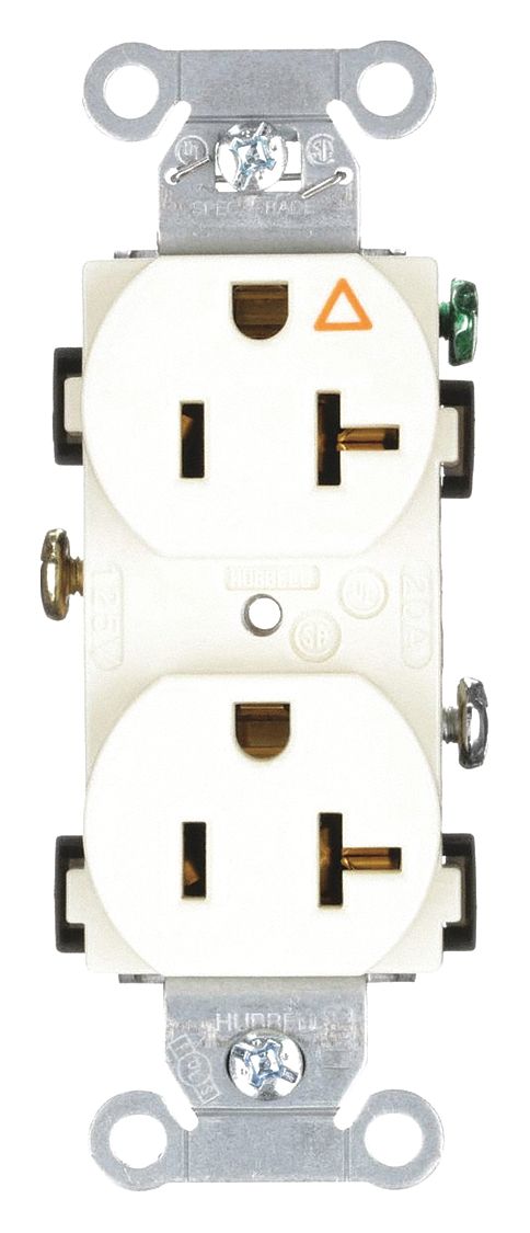 20, Commercial, Isolated Ground Receptacle, Almond, No Tamper Resistant ...