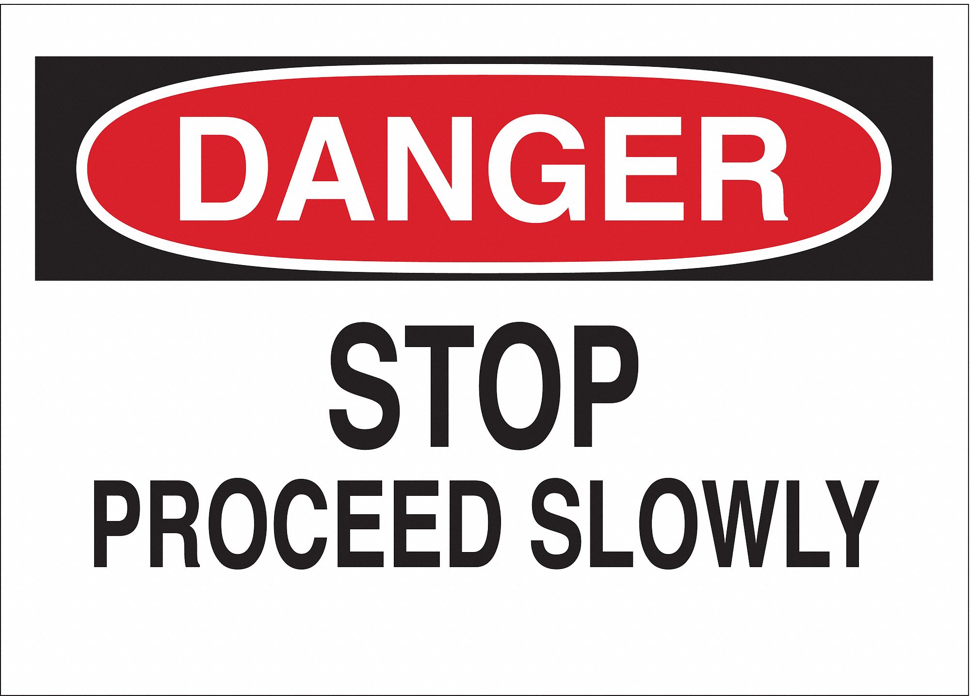 Plastic, Danger Sign, 10" Width, 7" Height, White, With Mounting Holes ...