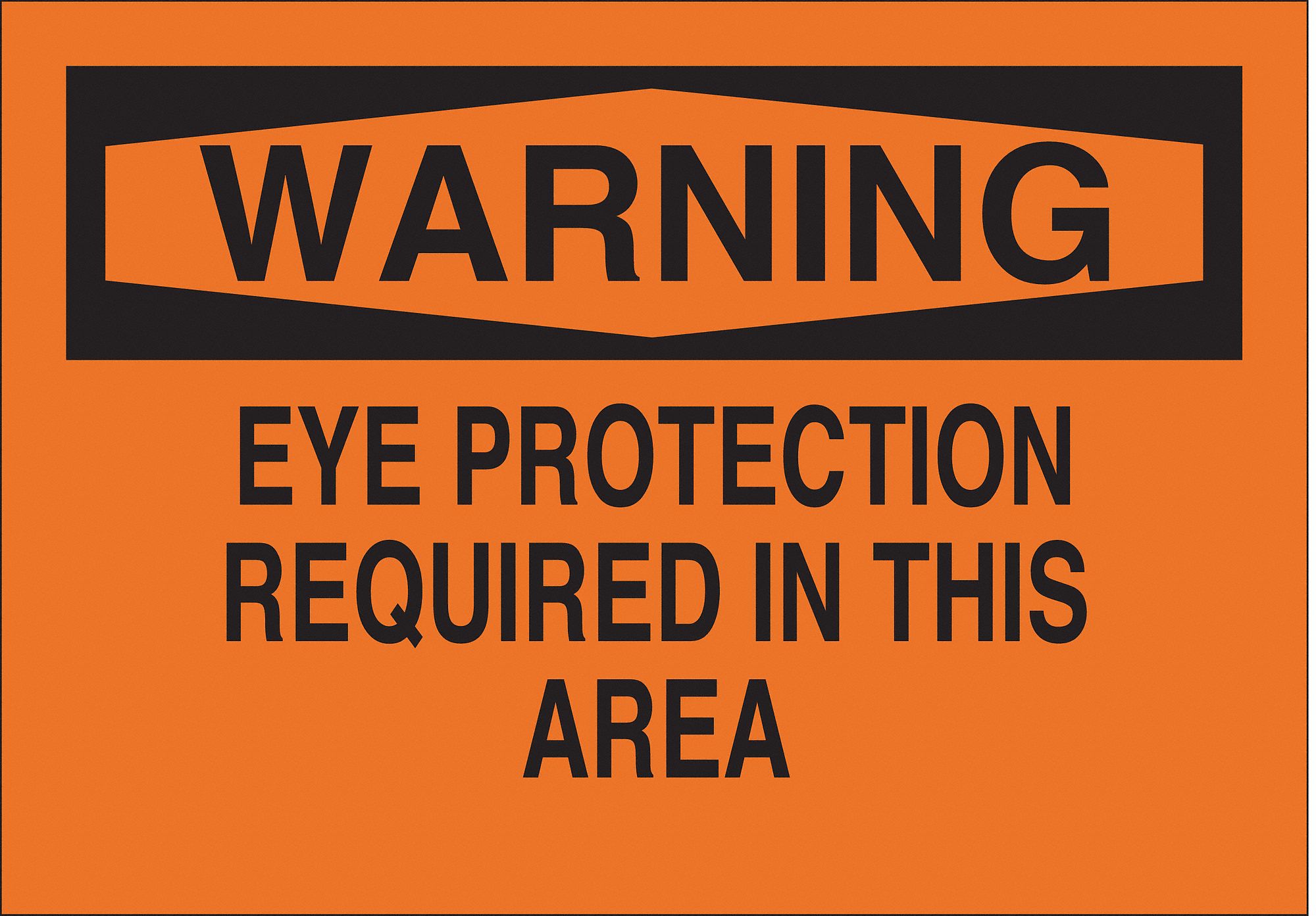 Warning Sign, Eye Protection Required In This Area, Header Warning ...