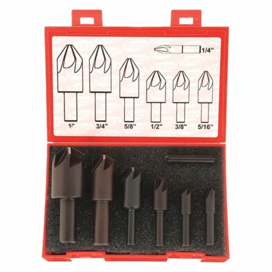 KEO, High Speed Steel, Bright (Uncoated) Finish, Countersink Set ...