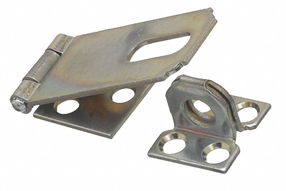 NATIONAL HARDWARE, Steel, Fixed Staple Hasp - 4FWC9|4FWC9 - Grainger