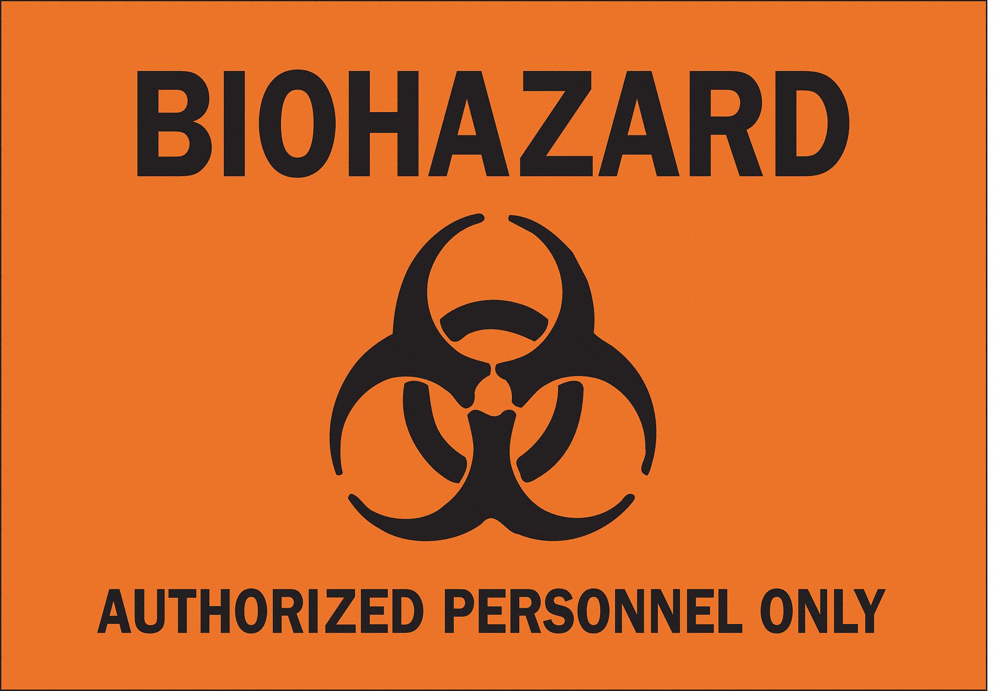 Plastic, Biohazard Sign, Biohazard, 14 in Width, 10 in Height, English ...