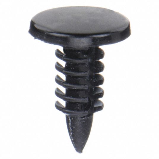 Inch, Dome, Push-In Rivet,Black,Dome,2/3" L,PK20 - 4FXR9|27RT187675 ...