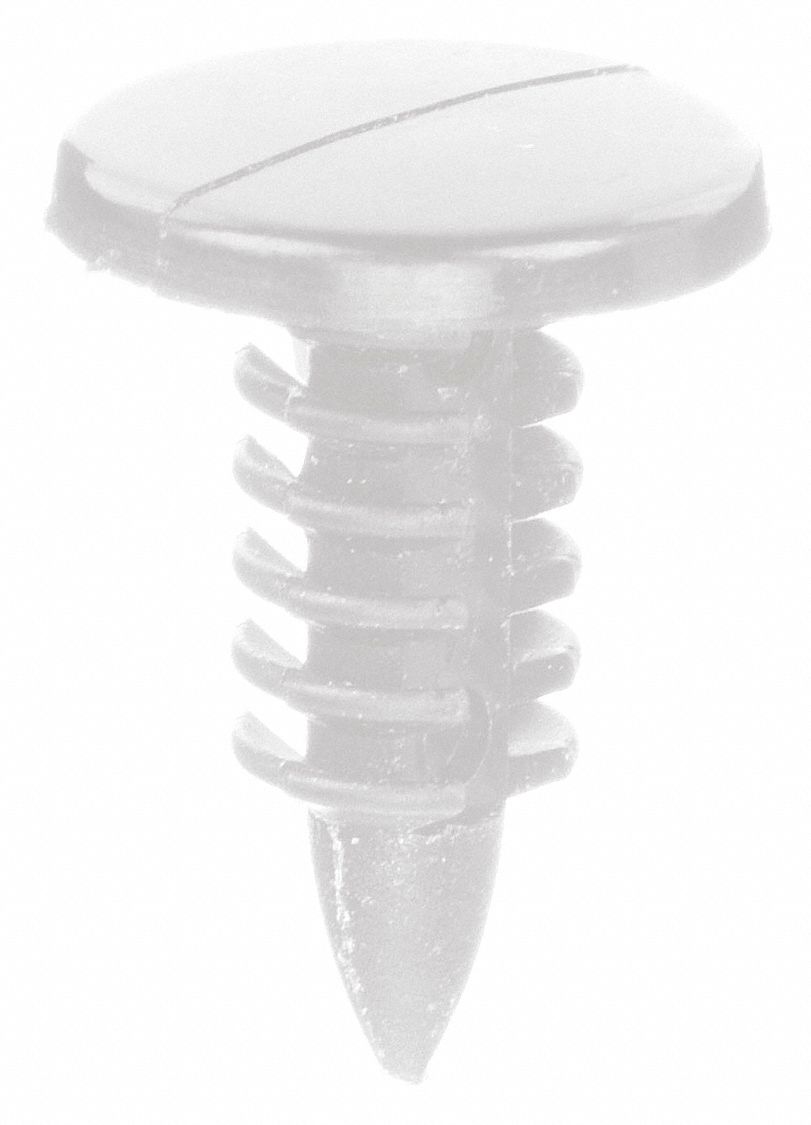 Inch, Dome, Push-In Rivet,White,Dome,9/64" L,PK40 - 4FXX8|27PIF0038 ...