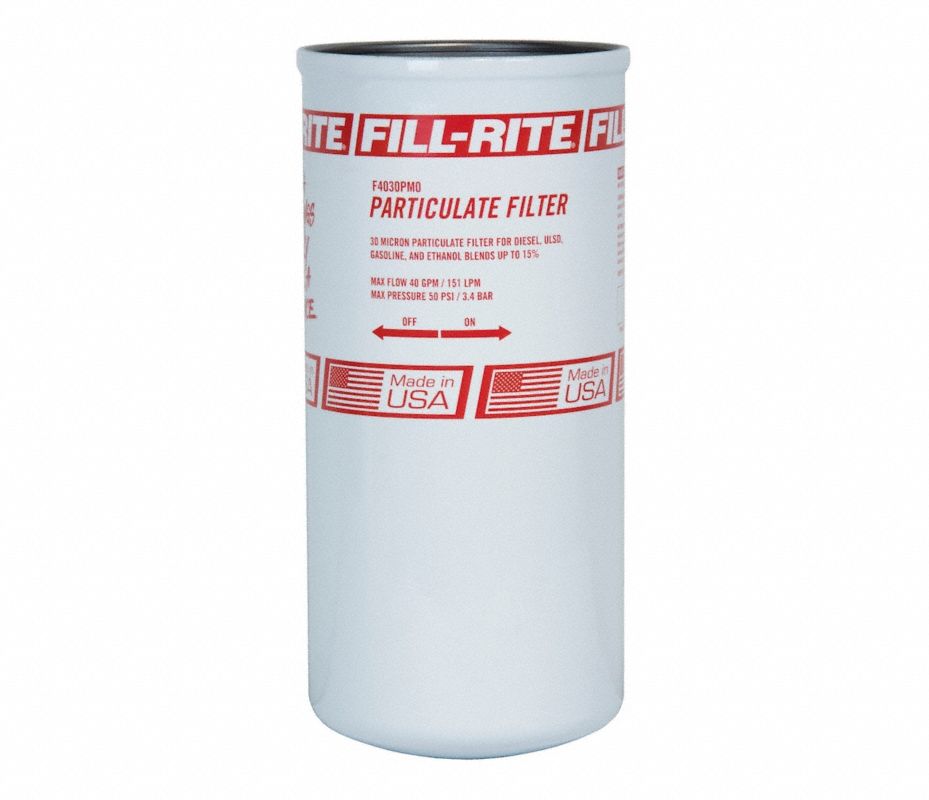 FILL-RITE Filtro de Combustible, Longitud 10-3/4", Presión Máx. 50 psi ...