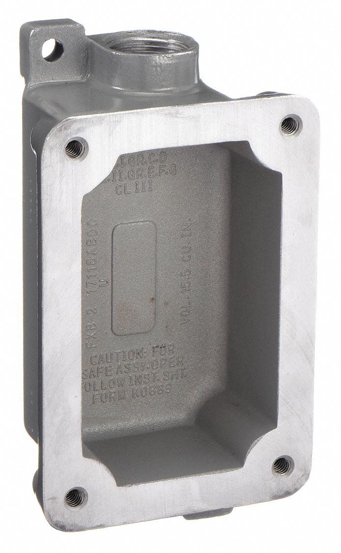 HUBBELL KILLARK DEVICE BOX,1/2IN HUB,15.5CU-IN - Hazardous Location ...