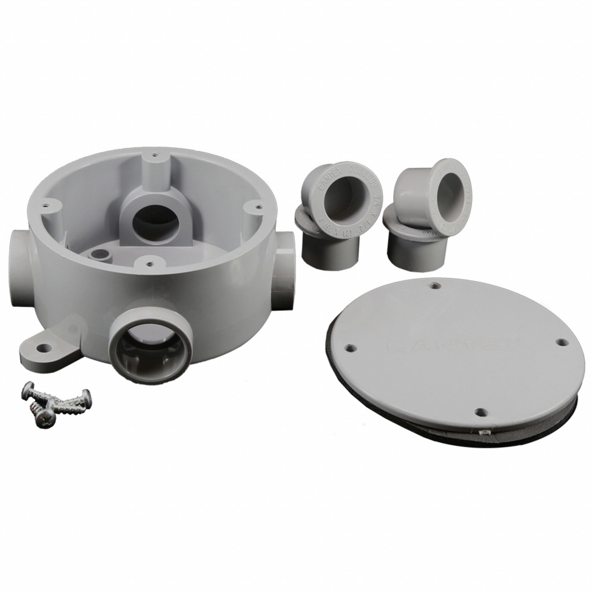 CANTEX PVC Round Junction Box 4FYY7 5133690 Grainger