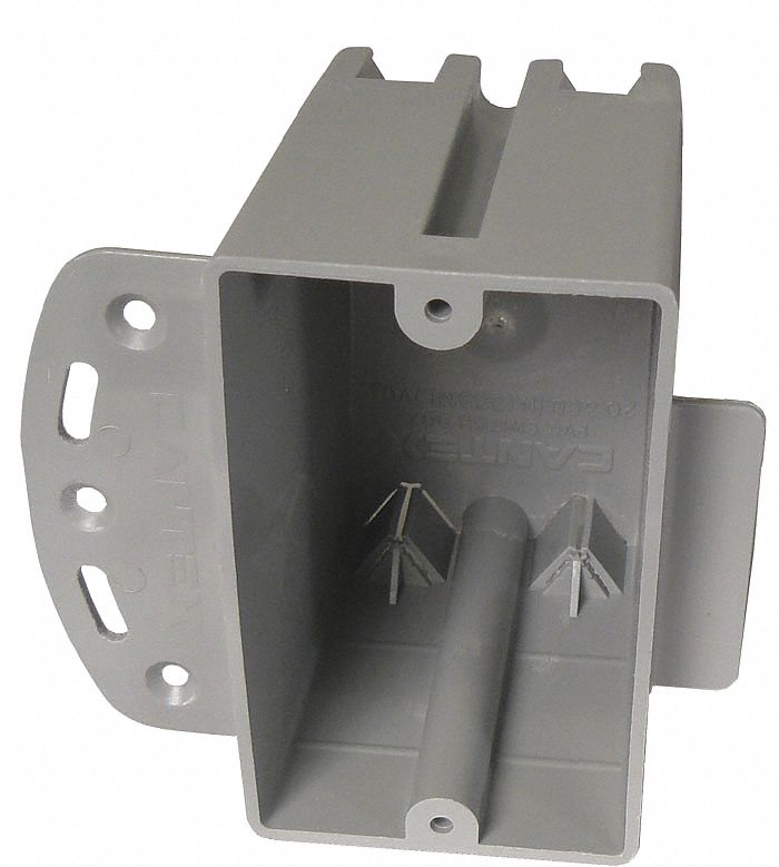 CANTEX Electrical Box: PVC, 3 in Nominal Dp, 2 1/4 in Nominal Wd, 3 11/ ...