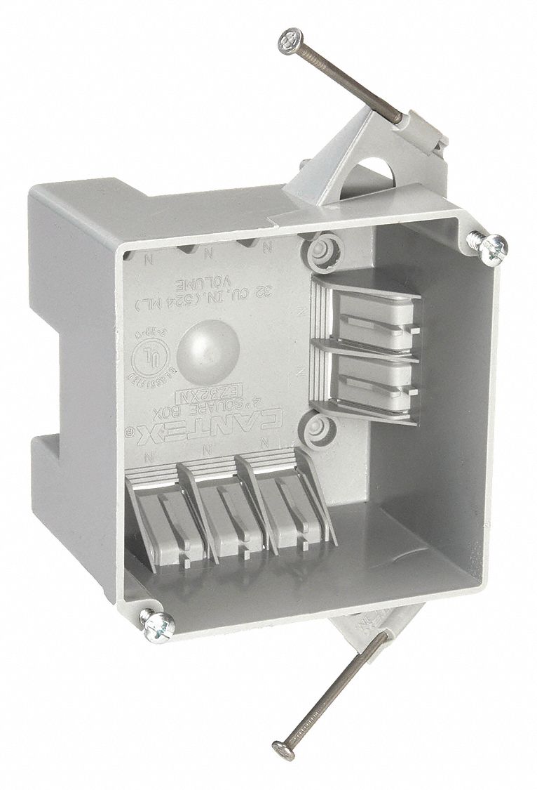 CANTEX, PVC, Nonmetallic Material & Nominal Size, Electrical Box ...
