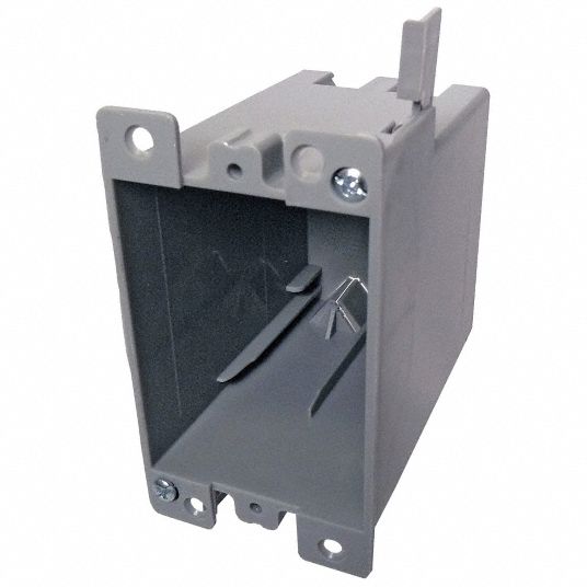 CANTEX Electrical Box: PVC, 3 3/4 in Nominal Dp, 2 1/4 in Nominal Wd, 3 ...