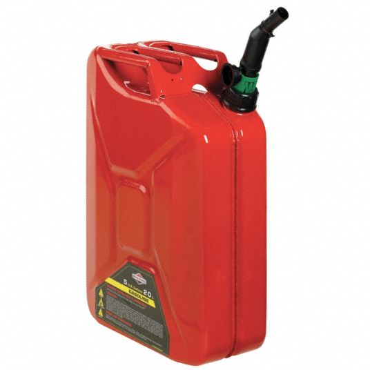 BRIGGS & STRATTON, 5 gal Capacity, Gasoline, Gas Can - 4FZE6|85043G ...