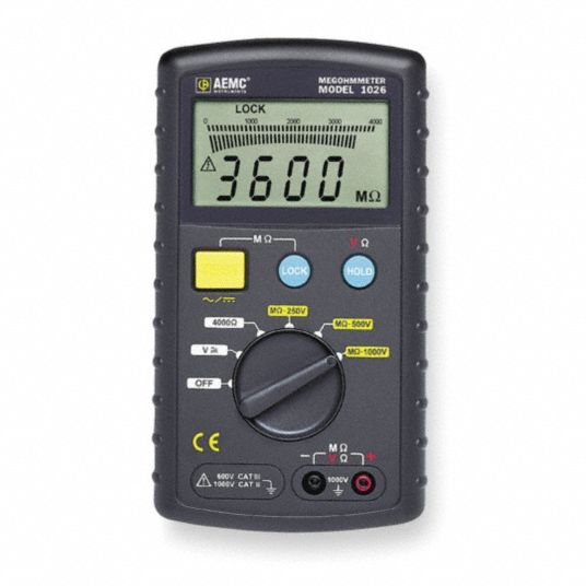 Digital LCD Battery Operated Megohmmeter; Insulation Resistance Range ...