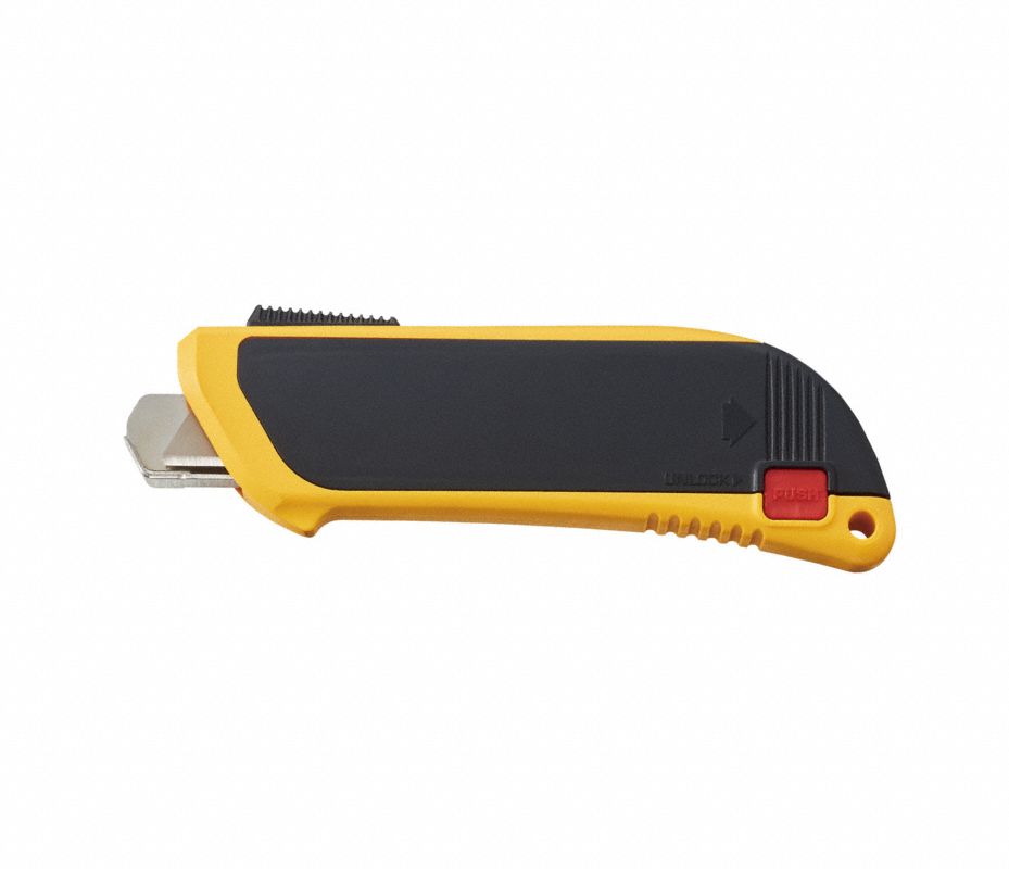 OLFA Navaja de Seguridad Fija Acero Mango Negro/Amarillo - 4GA85 | SK-6 ...