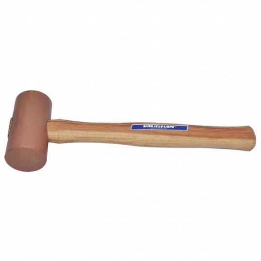 Wood Handle, 4 lb Head Wt, Copper Mallet - 4GB50|CM200 - Grainger