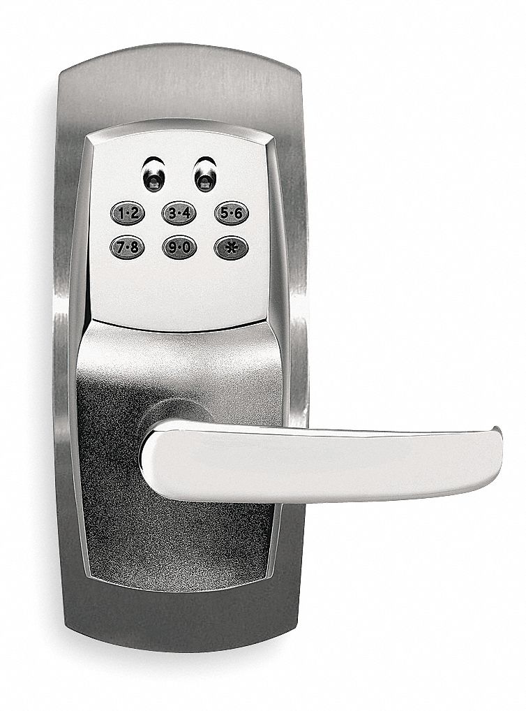 150 Code Programmable Lock, Satin Chrome - Grainger