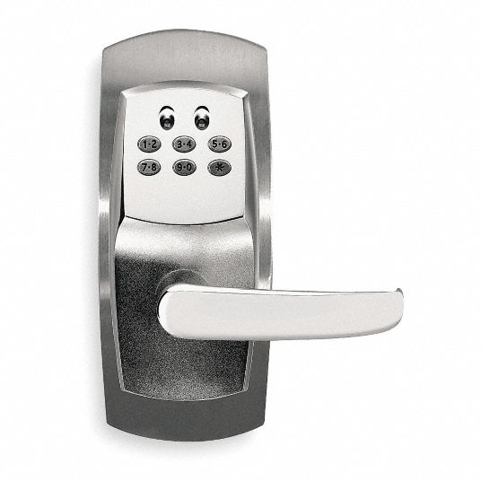 SCHLAGE ELECTRONICS 150 Code Programmable Lock, Satin Chrome - 4GD96 ...