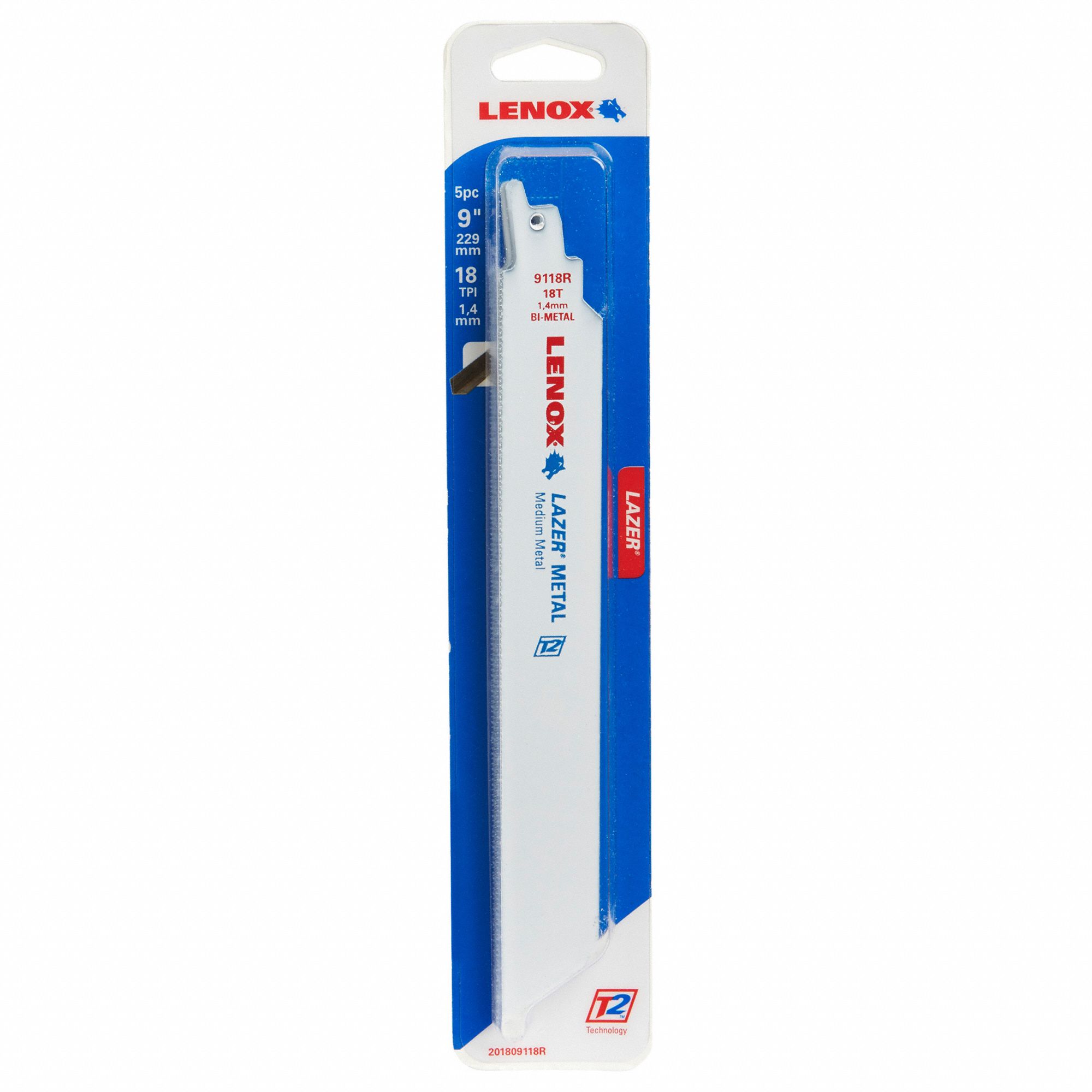 LENOX Reciprocating Saw Blade: 18 Teeth per Inch, 9 in Blade Lg, 1 in ...