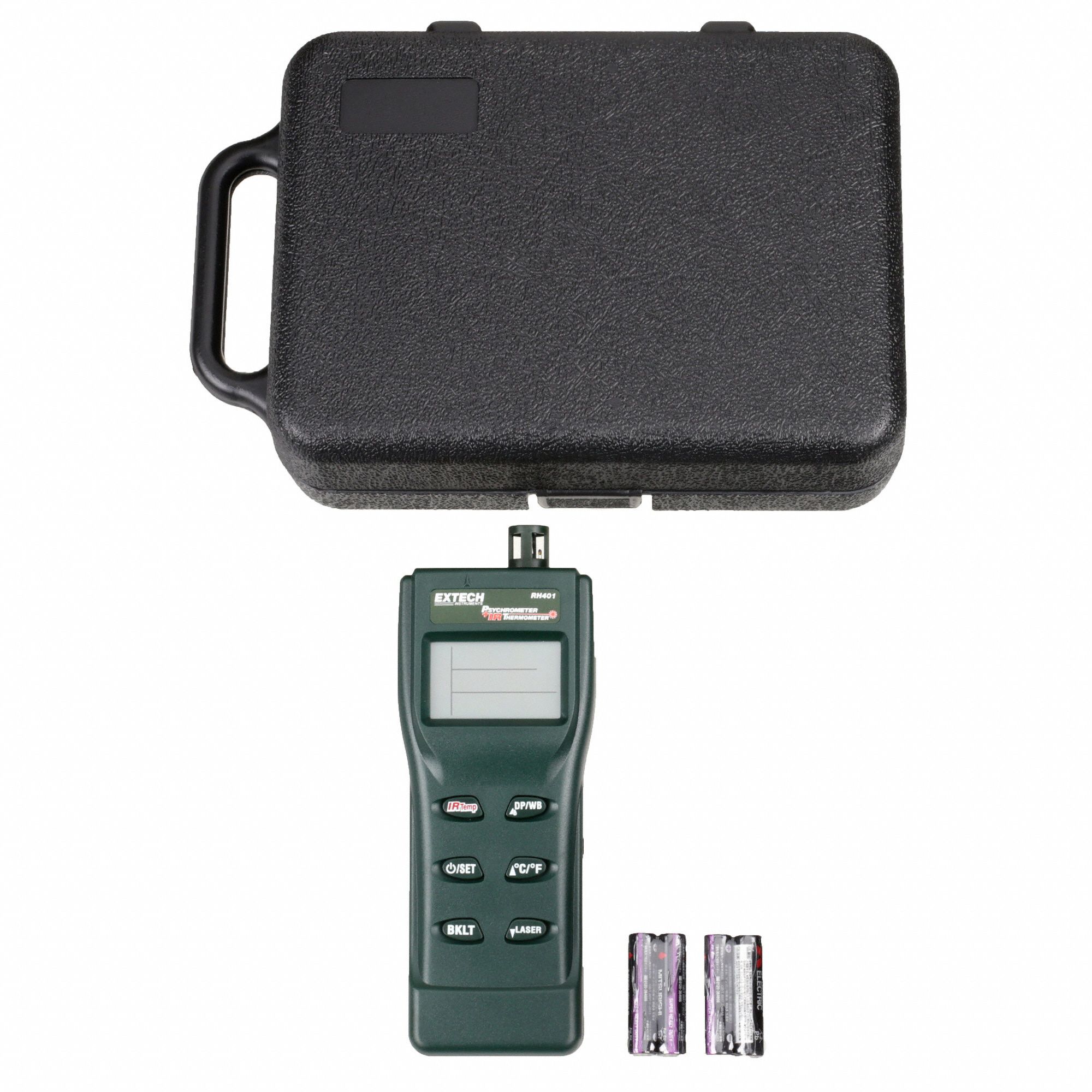 EXTECH Relative Humidity Meter, With Infrared Thermometer Meter Style ...