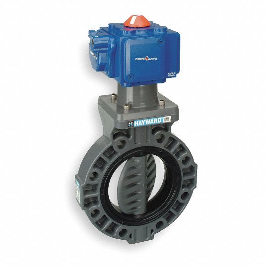 2 in PVC Spring Return Pneumatically Actuated Butterfly Valve With EPDM ...
