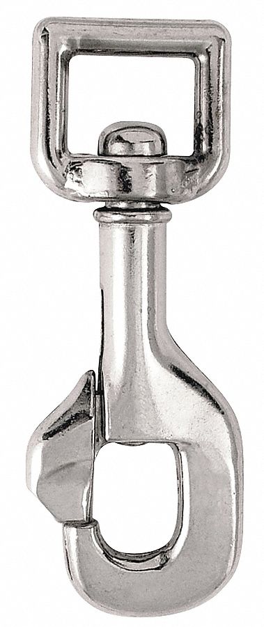 Slide Bolt Spring Snap, Swivel, Not Load Rated, 3 1/4 in Overall Length ...