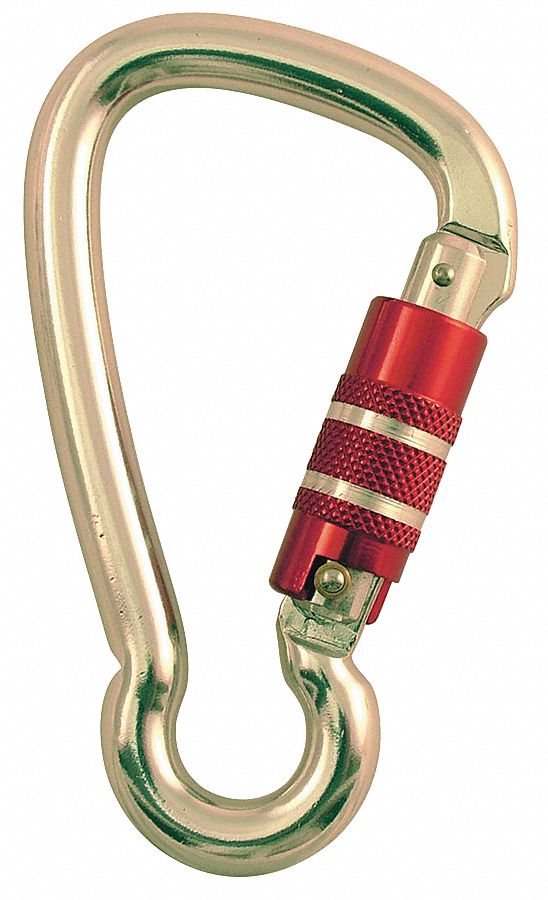 Locking Spring Snap, Load Rated, 4 3/4 in Overall Length, 11/16 in Eye ...