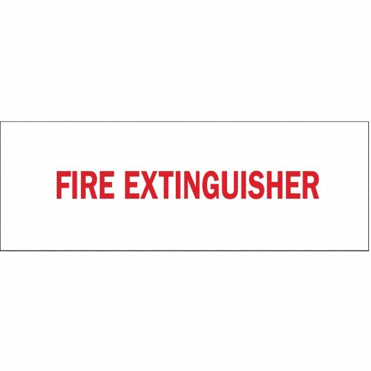 Polyester, Adhesive Sign Mounting, Fire Extinguisher Sign - 6FL08|85256 ...
