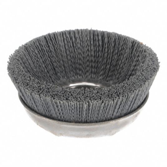 6 in Cup Brush, Threaded Arbor Mounting, 0.040 in Wire Dia. - Grainger