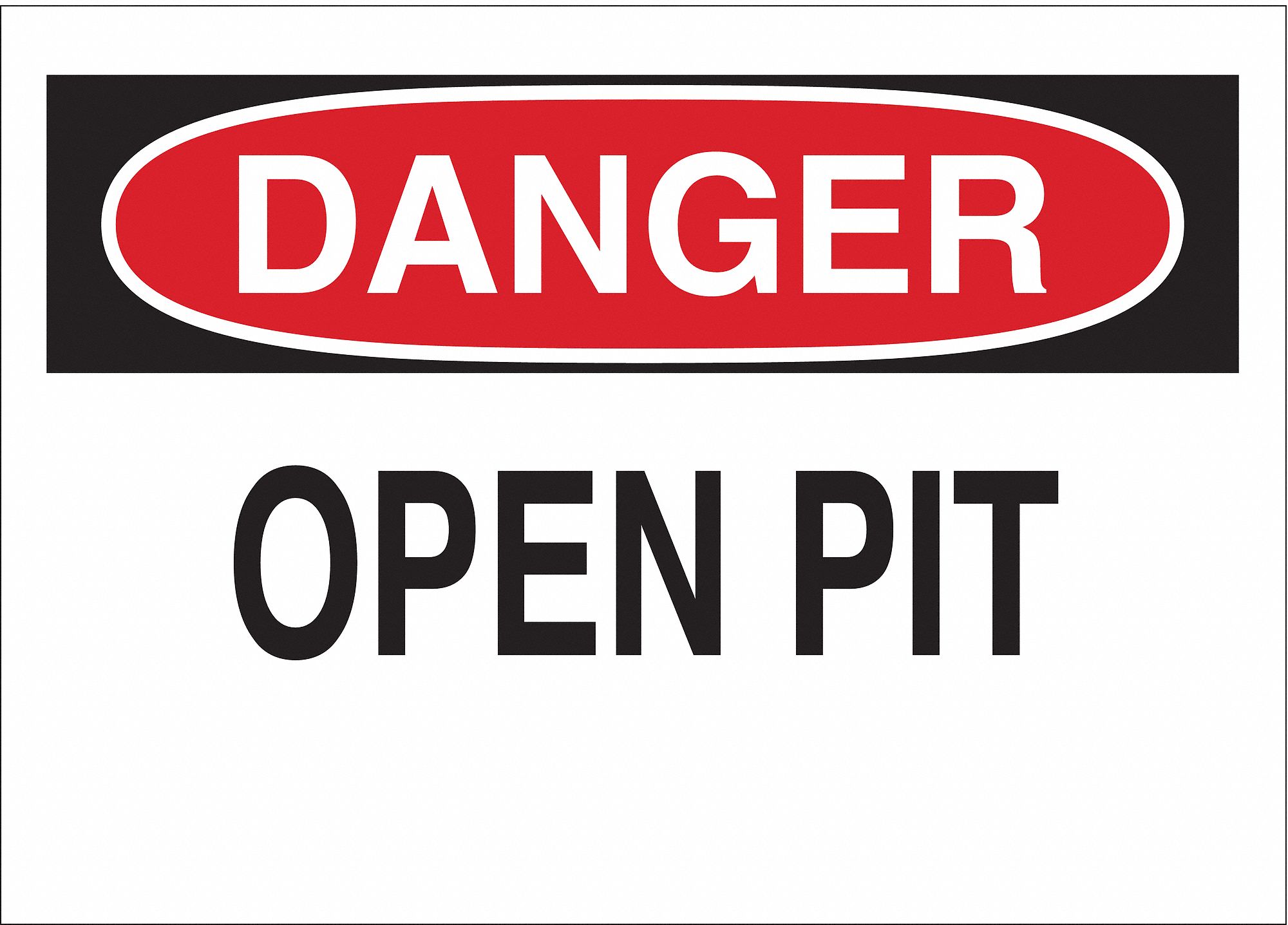 Mounting Holes Sign Mounting, Not Retroreflective, Danger Sign - 5N603 ...