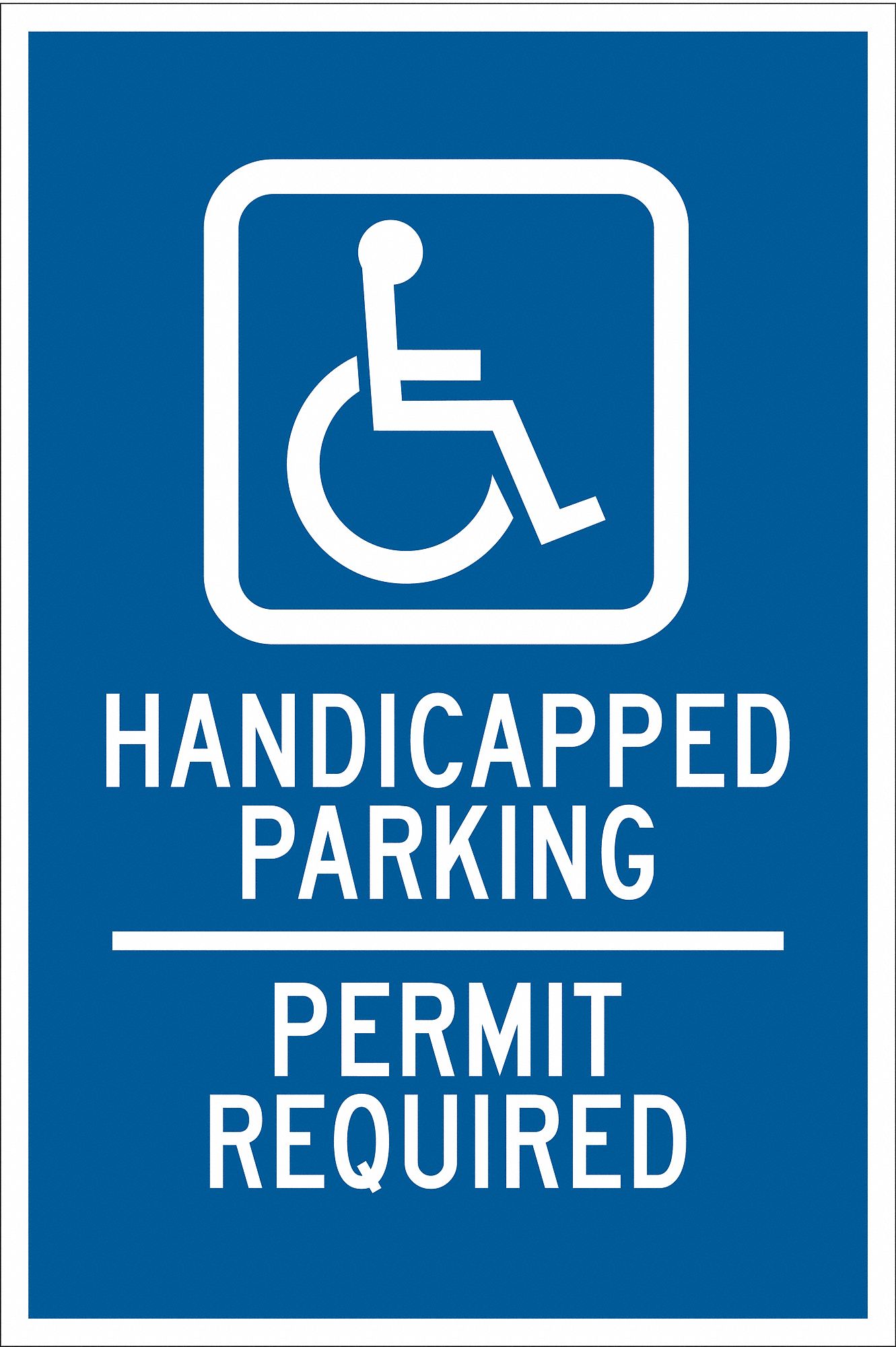Handicap Parking Sign, Retroreflective Grade Not Retroreflective ...