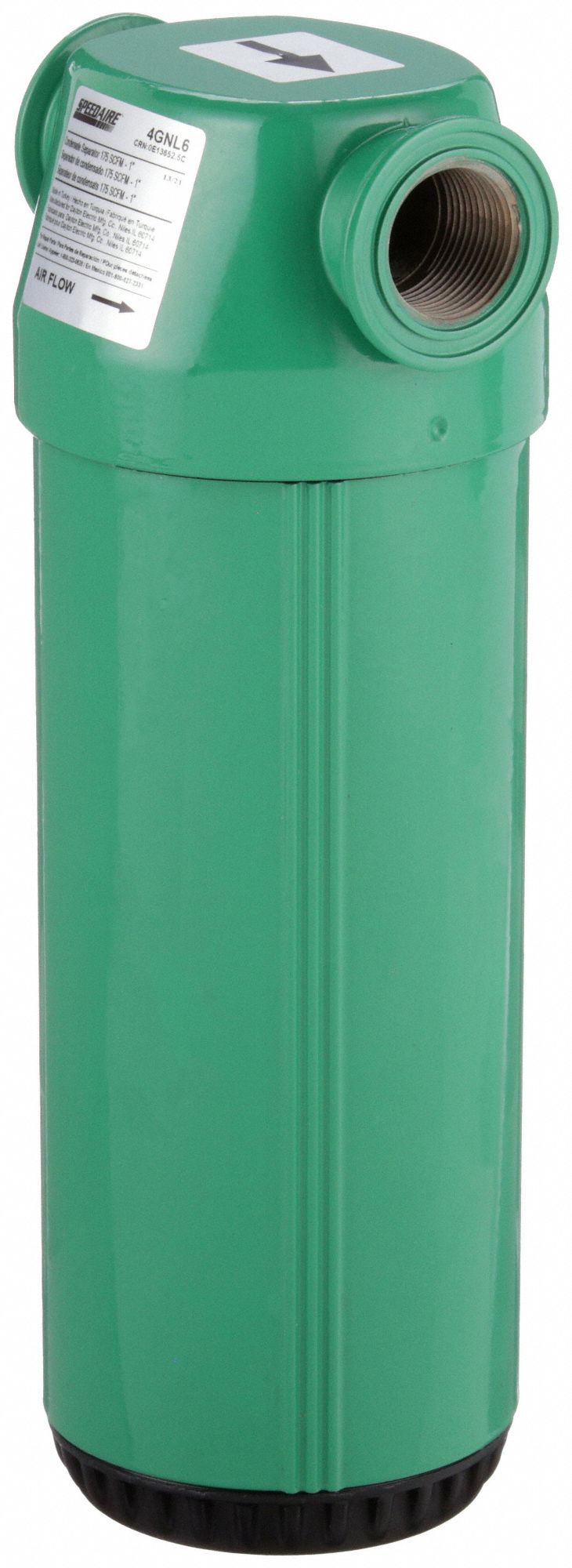 SPEEDAIRE Pneumatic Condensate Separator: 1 in NPT, 262.5 cfm, 235 psi ...