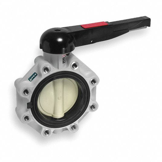 6 in Pipe Size, 150 psi Max. Pressure (CWP), Butterfly Valve - 4GPN2 ...