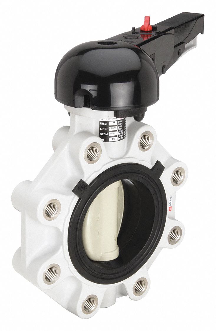 4 in Pipe Size, 150 psi Max. Pressure (CWP), Butterfly Valve - 4GPL3 ...