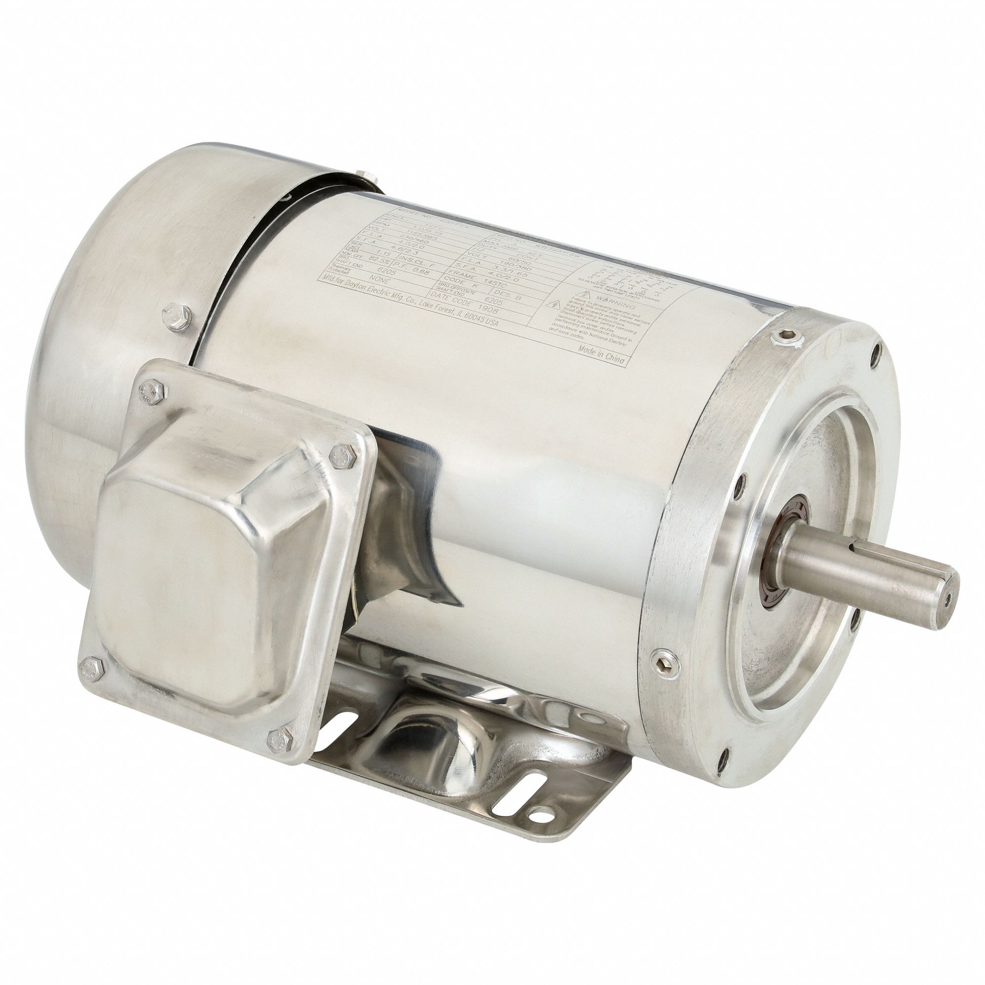 DAYTON, Three-Phase, 1 hp Horsepower, Washdown Motor - 4GPT1|4GPT1 ...