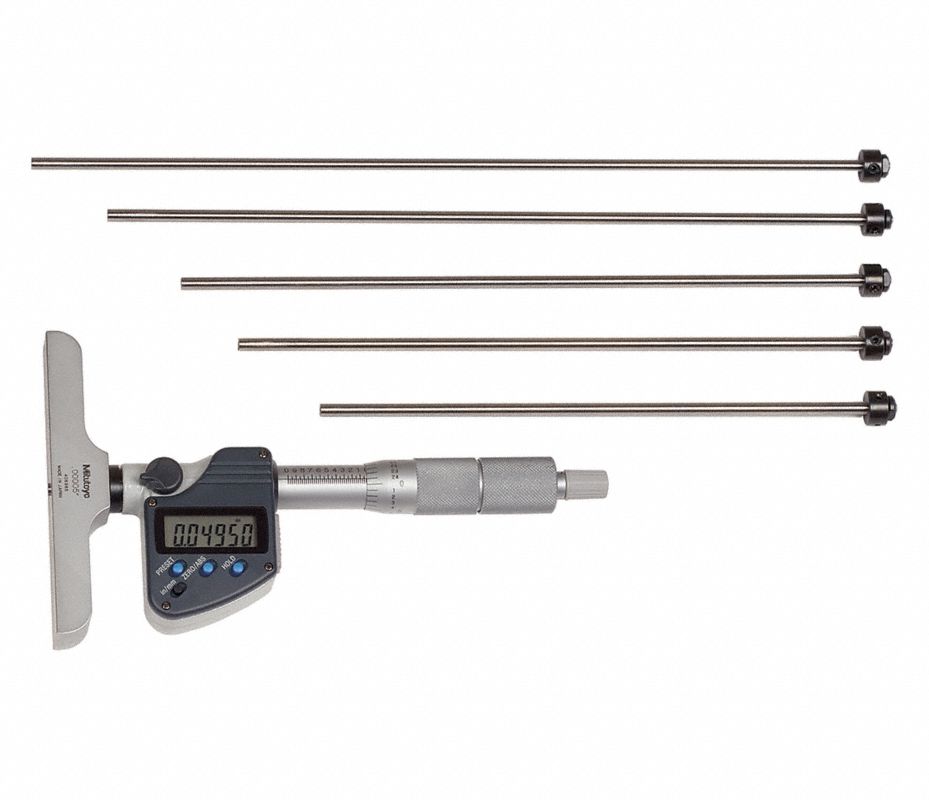 MITUTOYO Micrómetro de Profundidad , Rango 0 a 6" - Micrómetros ...