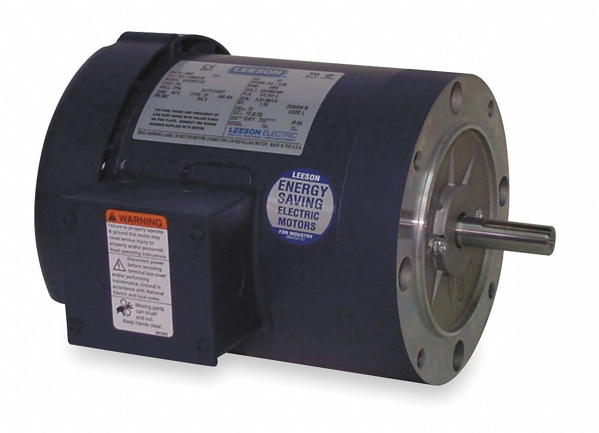 1/2 HP 50 Hz Motor,3-Phase,950 Nameplate RPM,220/380/440 Voltage,Frame ...