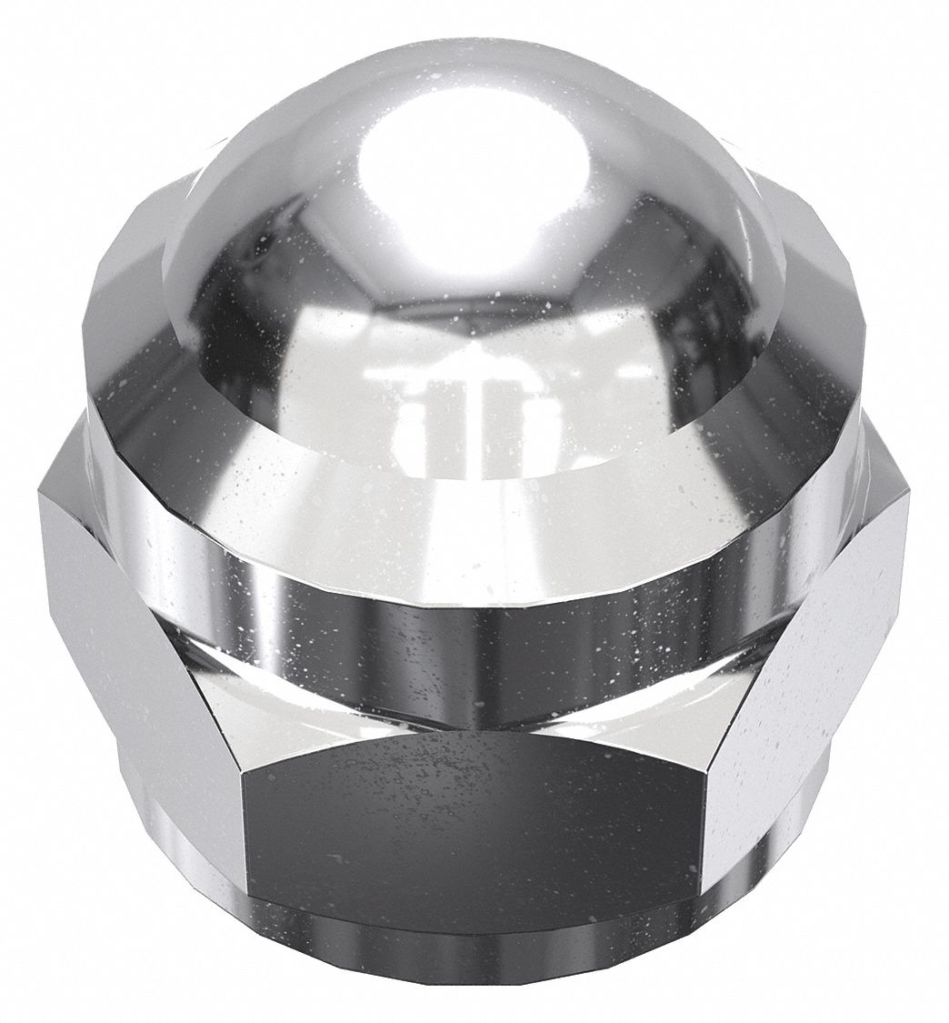 Flattened Head, 1/4"-20 Thread, Cap Nut - 4GVE8|MPB3771 - Grainger