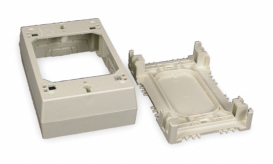 LEGRAND Device Box: 2300, Plastic, Ivory, 1 Gangs - 4GVT7|2347 - Grainger