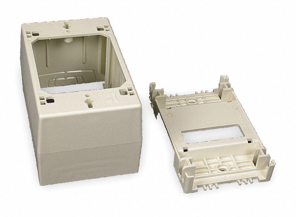 LEGRAND Deep Device Box: 2300, Plastic, Ivory, 1 Gangs - 4GVT9|2348 ...