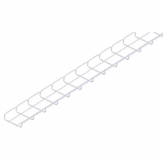 Wire Mesh Cable Tray, Material Steel, Width 4 in, Height 1 in, Length ...