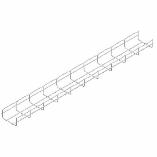CABLOFIL Wire Mesh Cable Tray: 4 in Wd, 2 in Ht, 10 ft Lg, 22 lb, Steel ...