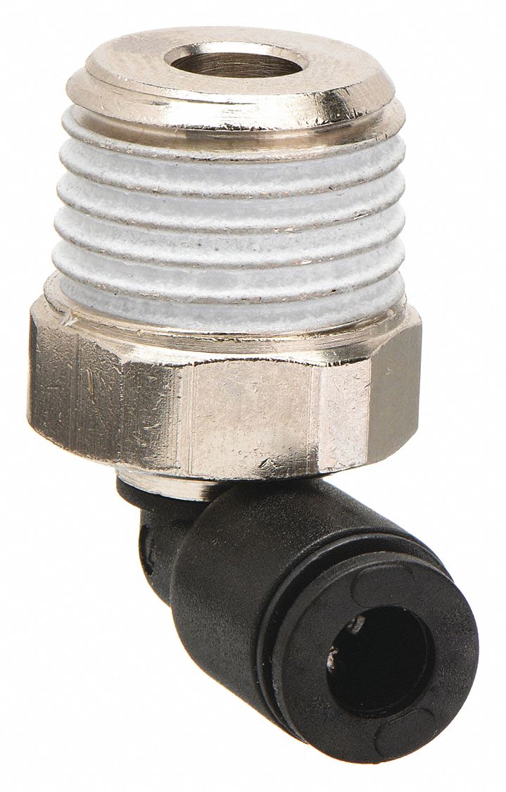 LEGRIS, 5/32 in OD x 1/4 in Pipe Size, Push-to-Connect x MBSPT, Push-Fit Elbow Fitting - 4GWL1 ...
