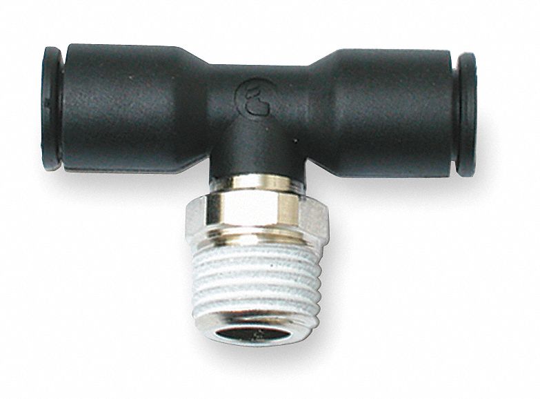 LEGRIS Male Branch Tee: Nylon, Push-to-Connect x Push-to-Connect x MBSPT, 1/8 in Pipe Size ...