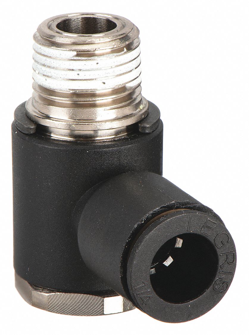 LEGRIS, 1/4 in OD x 1/8 in Pipe Size, Push-to-Connect x NPT, Push-Fit Adapter Fitting - 4GXD1 ...