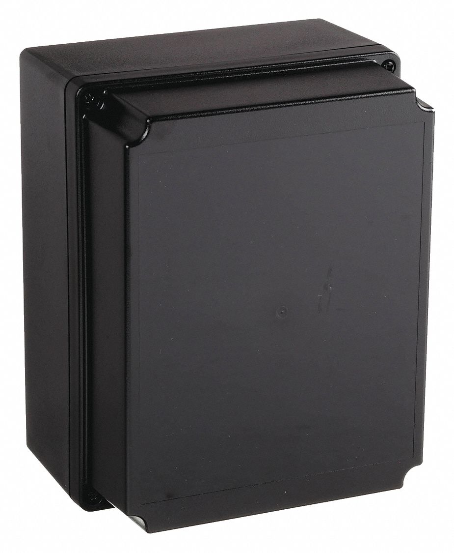 BOX ENCLOSURES, Black, Polycarbonate, Enclosure - 4GXV9|BEN-85PBK ...