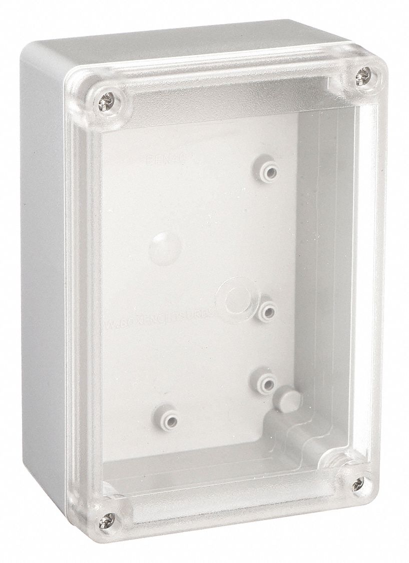 BOX ENCLOSURES, Gray, Polycarbonate, Enclosure - 4GXY6|BEN-30PC - Grainger