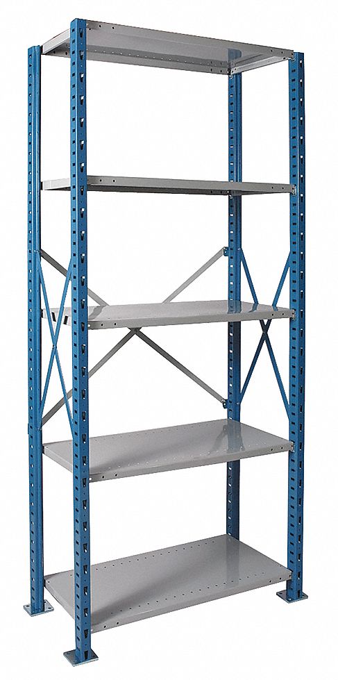 HALLOWELL, Starter, Heavy-Duty, Metal Shelving - 4HAC4|H7710-2407PB ...