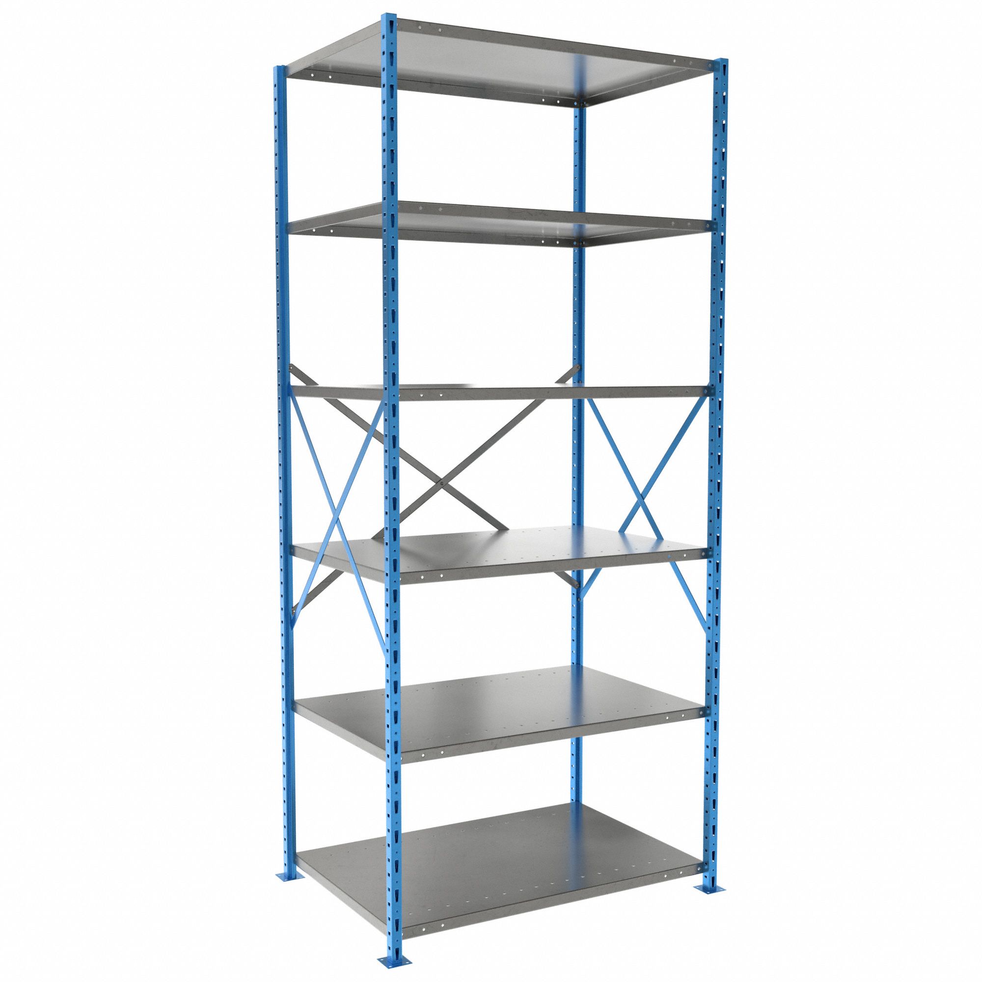 HALLOWELL, Starter, Heavy-Duty, Metal Shelving - 4GZL8|H5511-2407PB ...