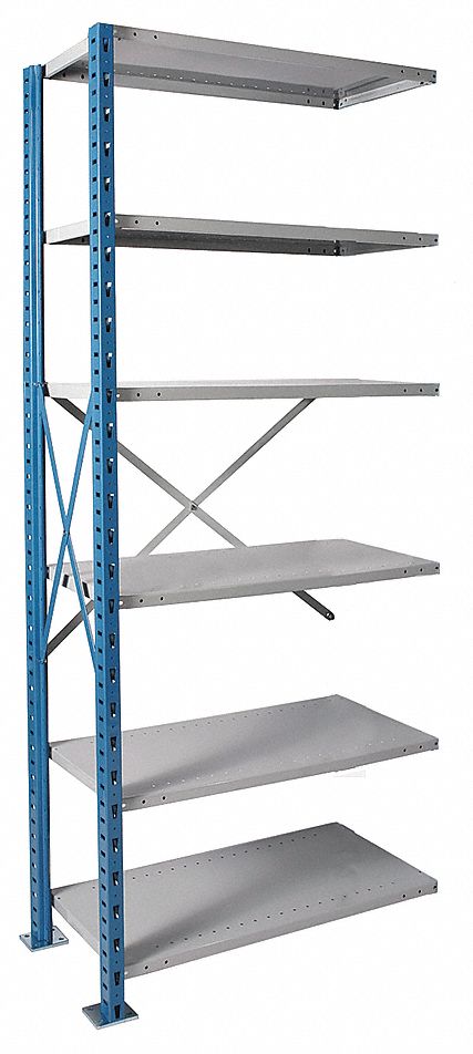 HALLOWELL, Add-On, Heavy-Duty, Metal Shelving - 4HAC9|AH7711-1807PB ...