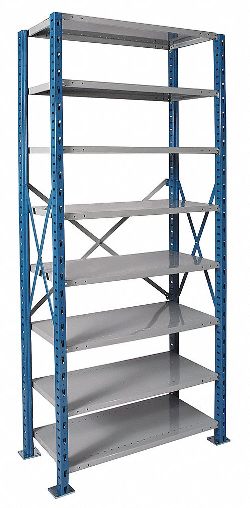 HALLOWELL, Starter, Heavy-Duty, Metal Shelving - 4GZW9|H5713-2410PB ...