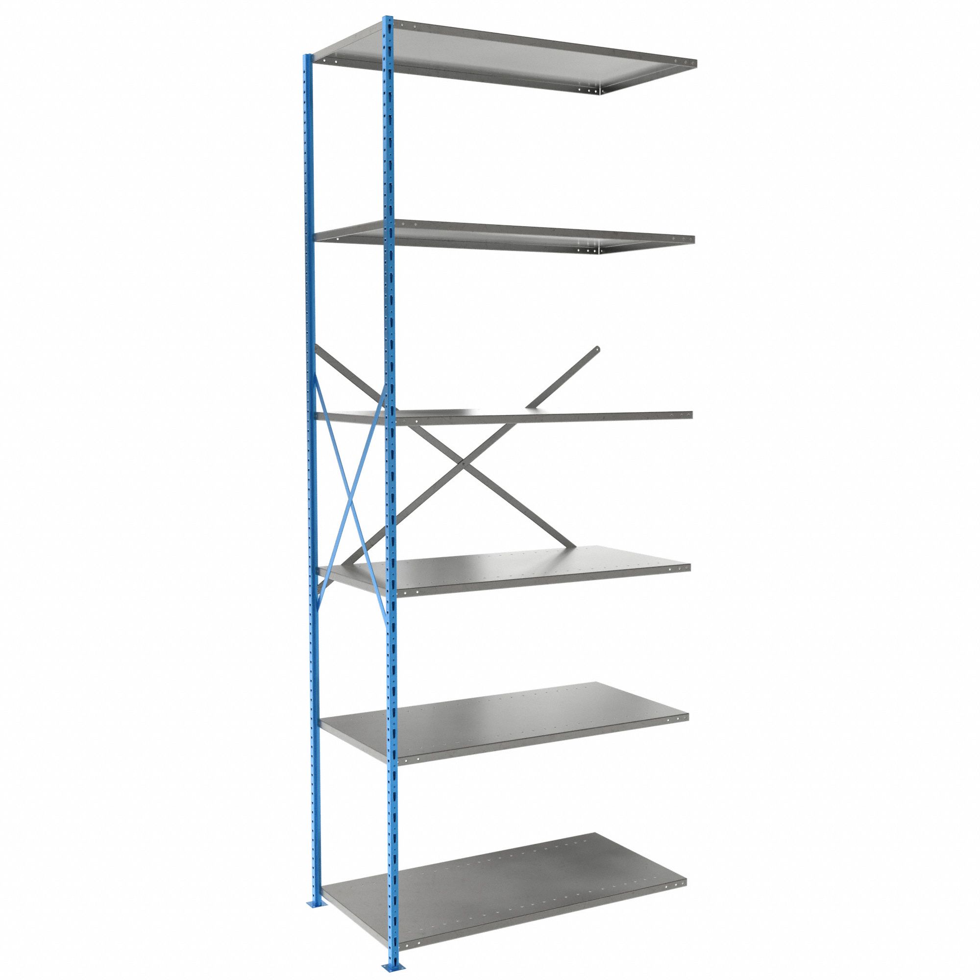 HALLOWELL, Add-On, Heavy-Duty, Metal Shelving - 4HAK4|AH7711-2410PB ...